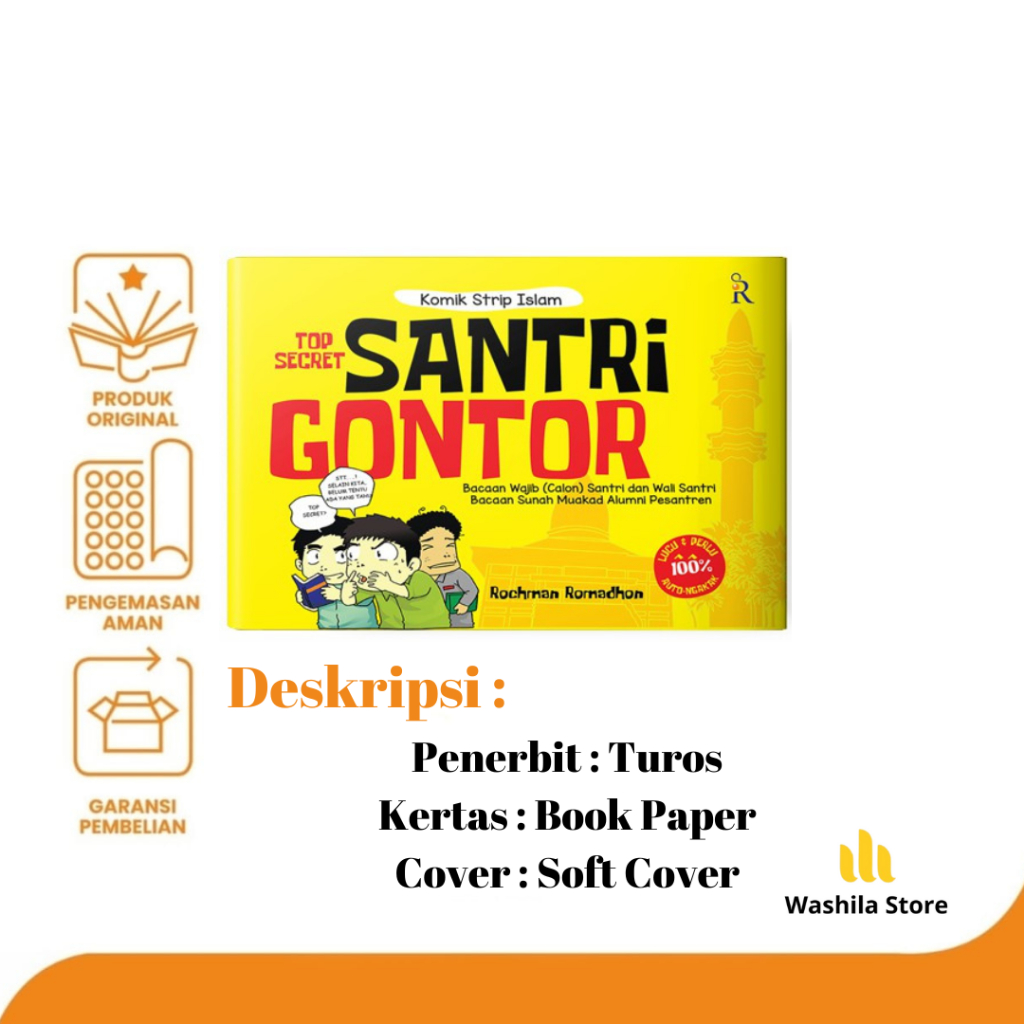 Jual Buku Turos Komik Strip Islam Top secret SANTRI GONTOR Bacaan Wajib ...