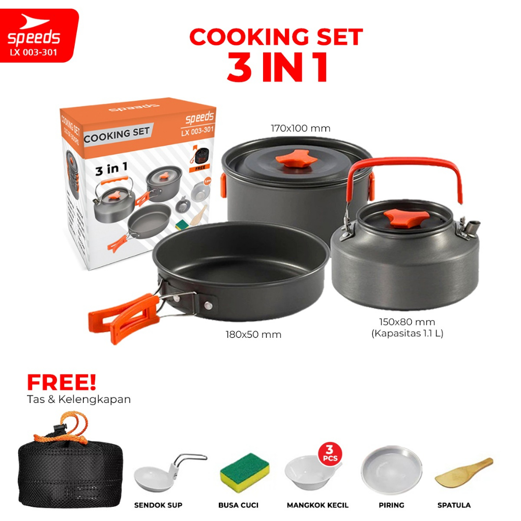 Jual SPEEDS Alat Masak Set Camping Mini Kemah Rekreasi Paket Cooking ...