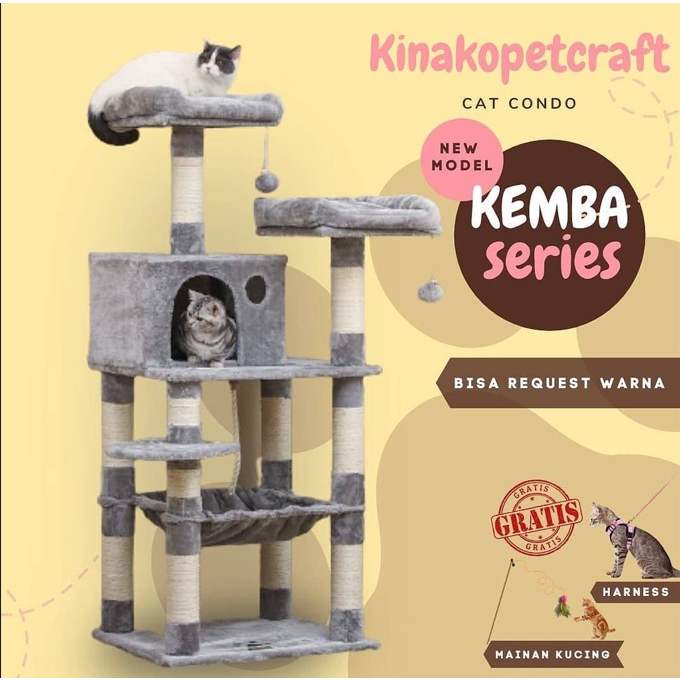 Jual Termurah Rumah Kucing Tingkat / Cat Tree / Cat Condo Tingkat / Cat ...