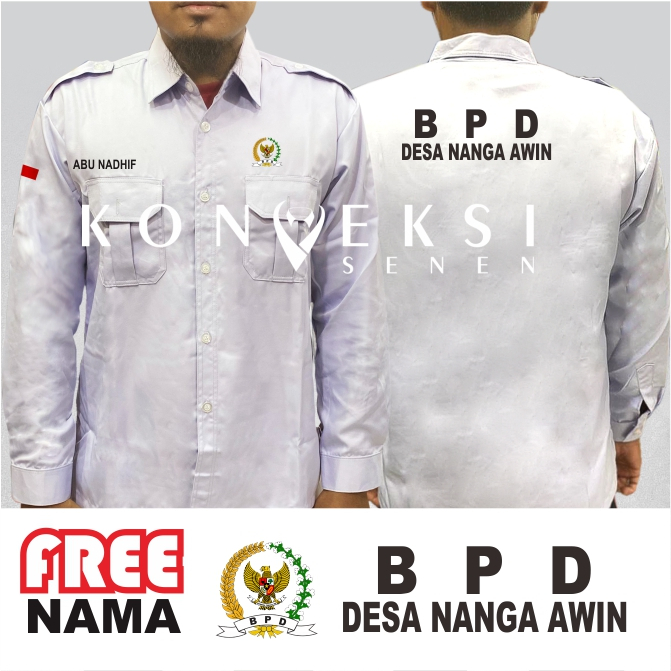 Jual big size Kemeja BPD baju BPD seragam BPD Pdh BPD kemeja kerja BPD ...