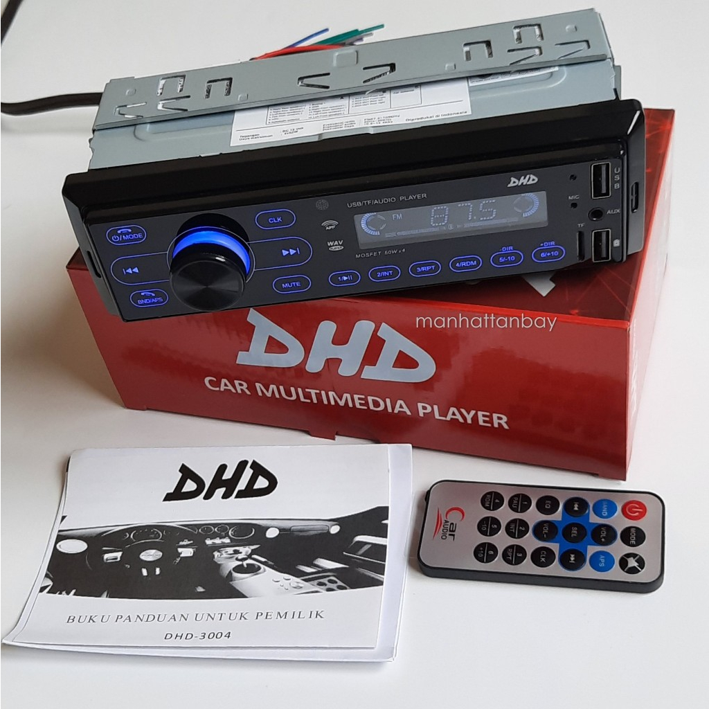 Jual Tape Mobil Single Din Car Mp3 Player DHD dengan Radio FM Dua Port ...