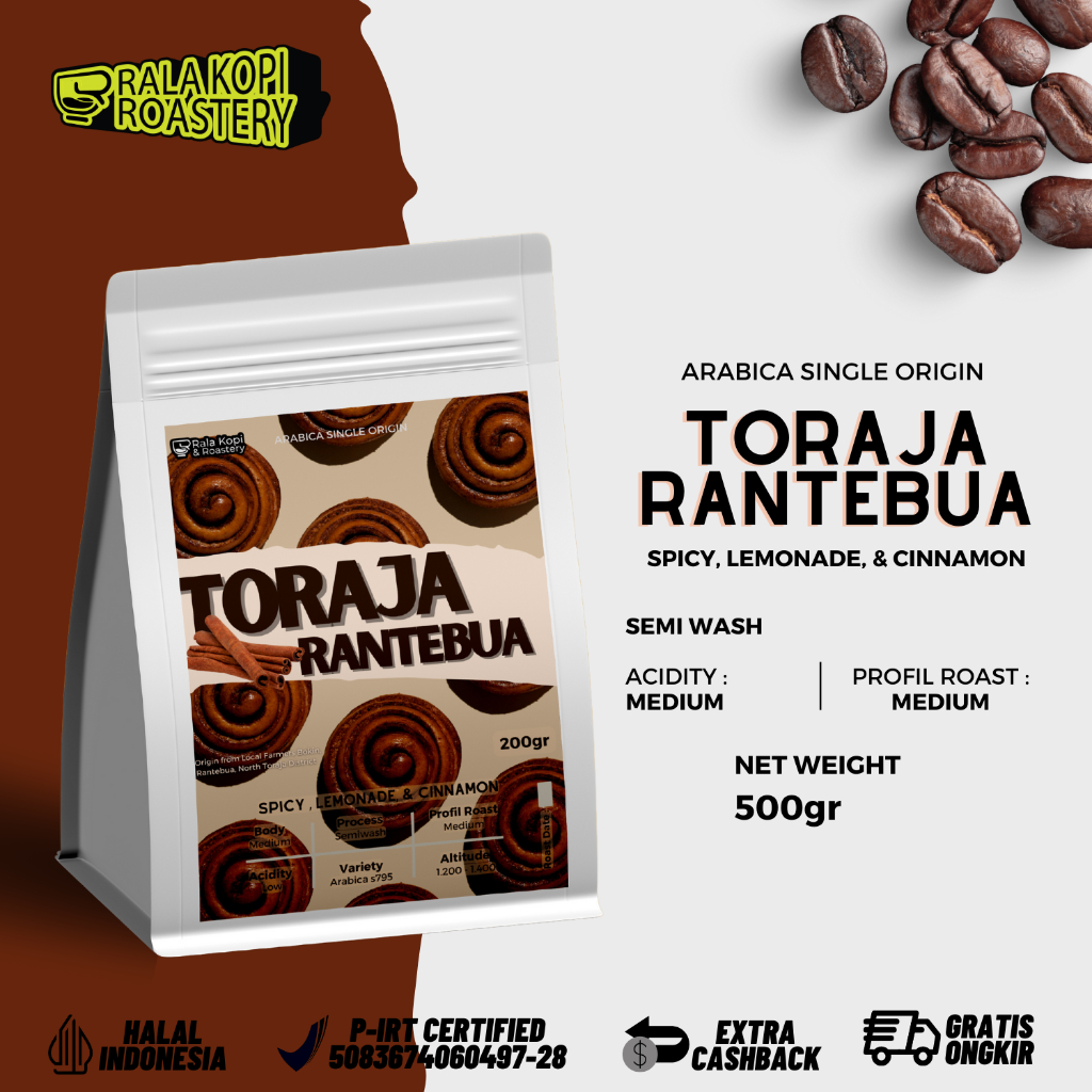 Jual Kopi Arabika TORAJA RANTEBUA | Biji Kopi single Origin Arabica ...