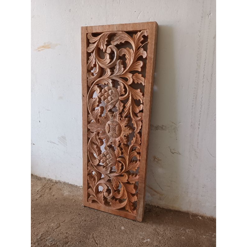 Jual ukiran kayu ornamen ukir loster roster ukir pajangan hiasan ...