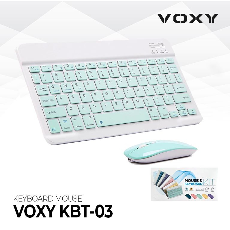 Jual Keyboard Mouse Combo Bluetooth Wirelles set Mini tipis kbt-03 ...