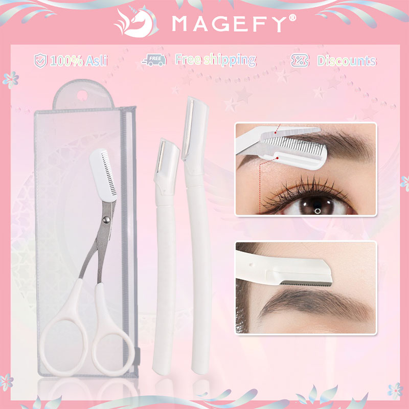 Jual MAGEFY Cukur Alis Gunting Alis Eyebrow Trimmer Alat Pencukur Alis ...