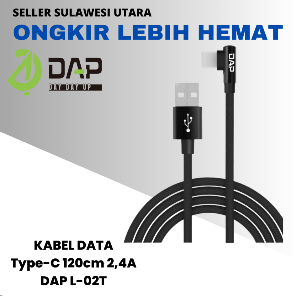 Jual KABEL DATA GAMING DAP L-02T/M FOR TYPE-C/MICRO-B 120CM 2,4A | Shopee Indonesia