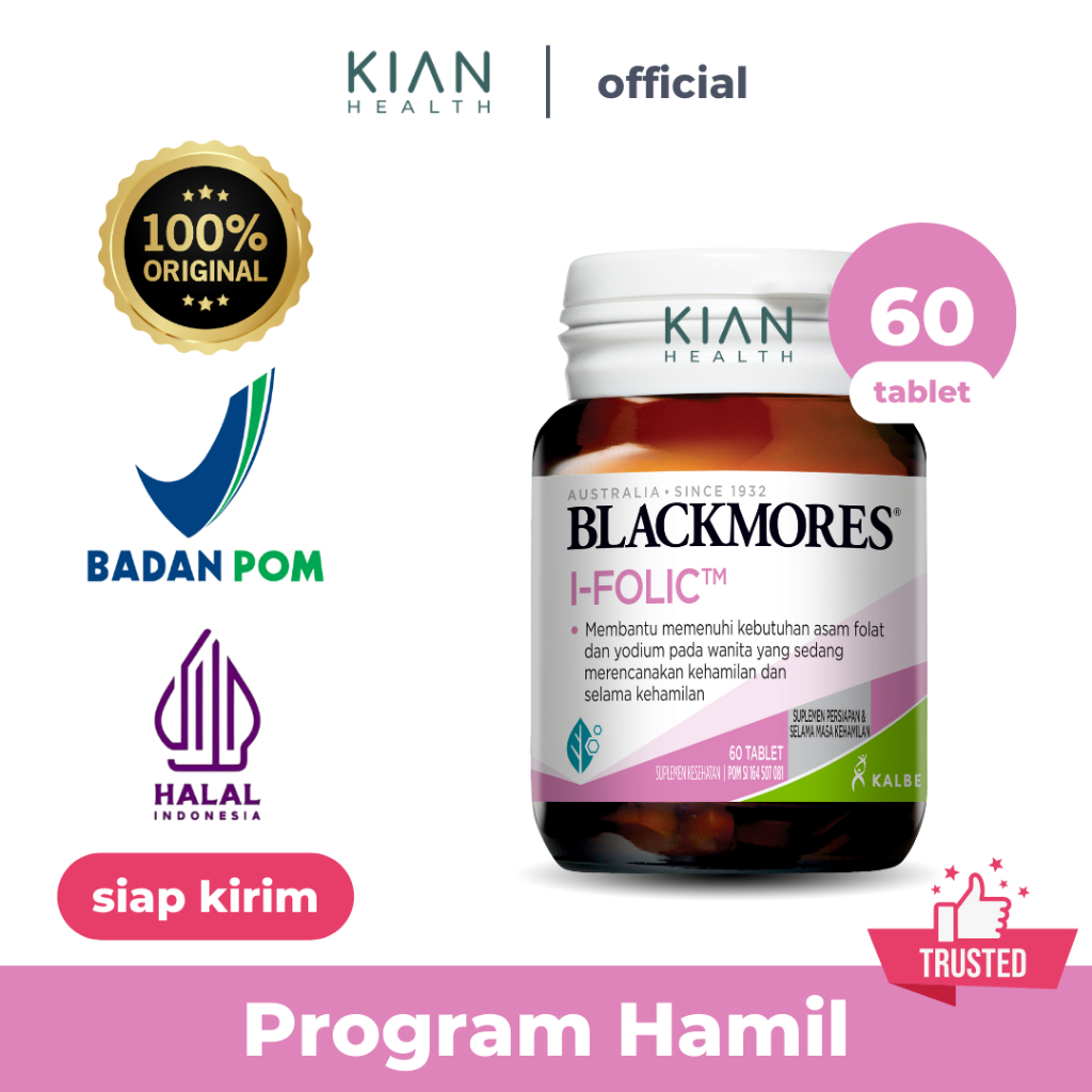 Jual Blackmores I-Folic BPOM Halal Kalbe 60 Tablet | | Suplemen Program ...
