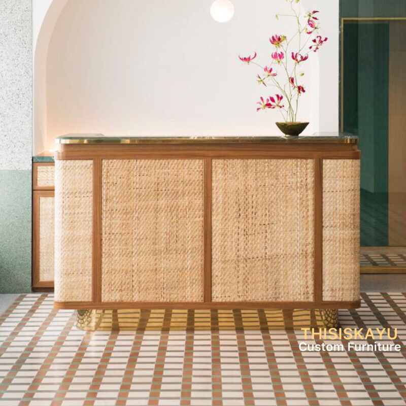 Jual MEJA KASIR KAYU JATI ASLI SOLID GAYA SLANDINAVIA KLASIK KAYU ...