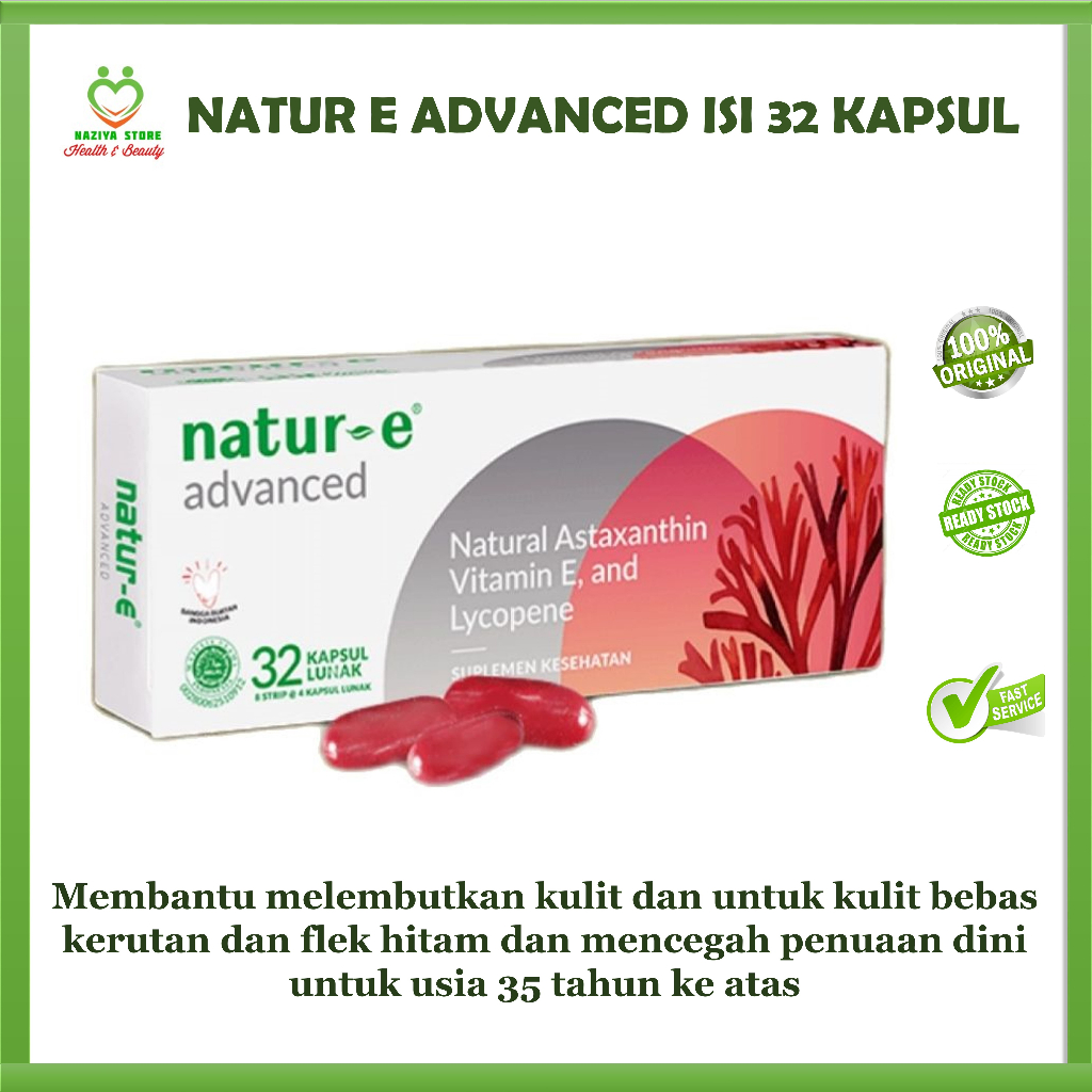 Jual NATUR E ADVANCED Vitamin E Isi 32/Vitamin Kulit/Suplemen Kulit ...