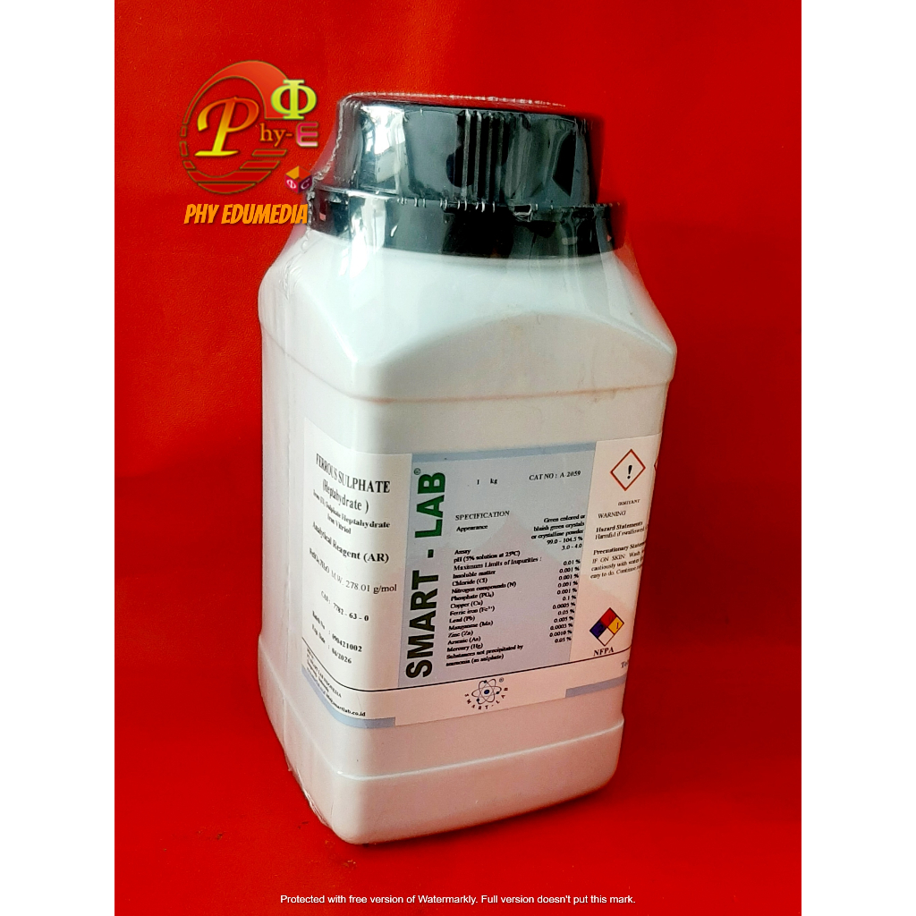 Jual Besi II Sulfat Heptahidrat / FeSO4.7H2O Analis SMARTLAB Per Gram ...