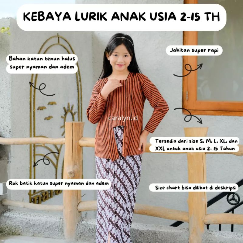 Jual SET KEBAYA LURIK ANAK PEREMPUAN/BAJU ADAT JAWA LURIK KUTUBARU UMUR 2_15 TAHUN | Shopee ...