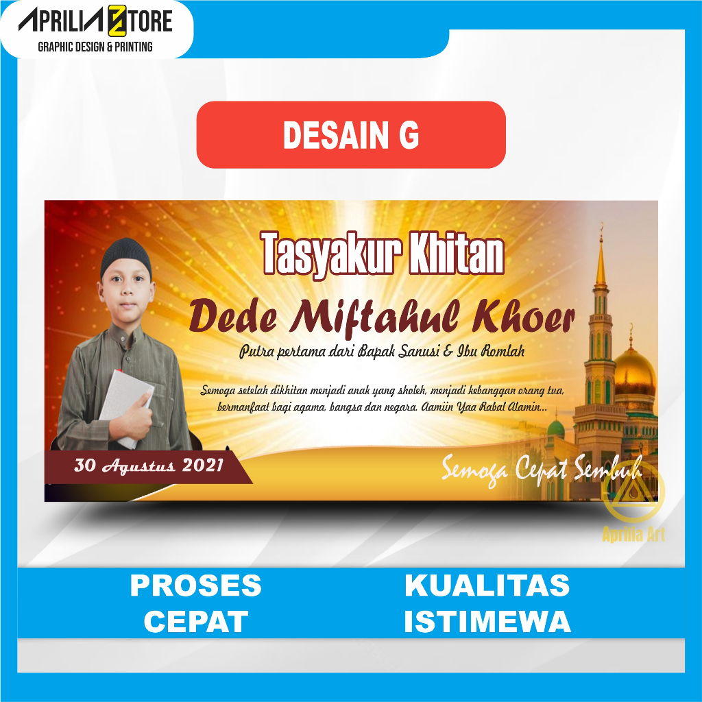 Jual Spanduk / Banner / Backdrop Custom Khitanan Sunatan | Shopee Indonesia