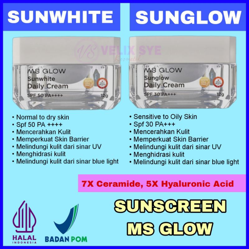 Jual Ms Glow Sunscreen Anti Noda Hitam Dan Flek | Shopee Indonesia