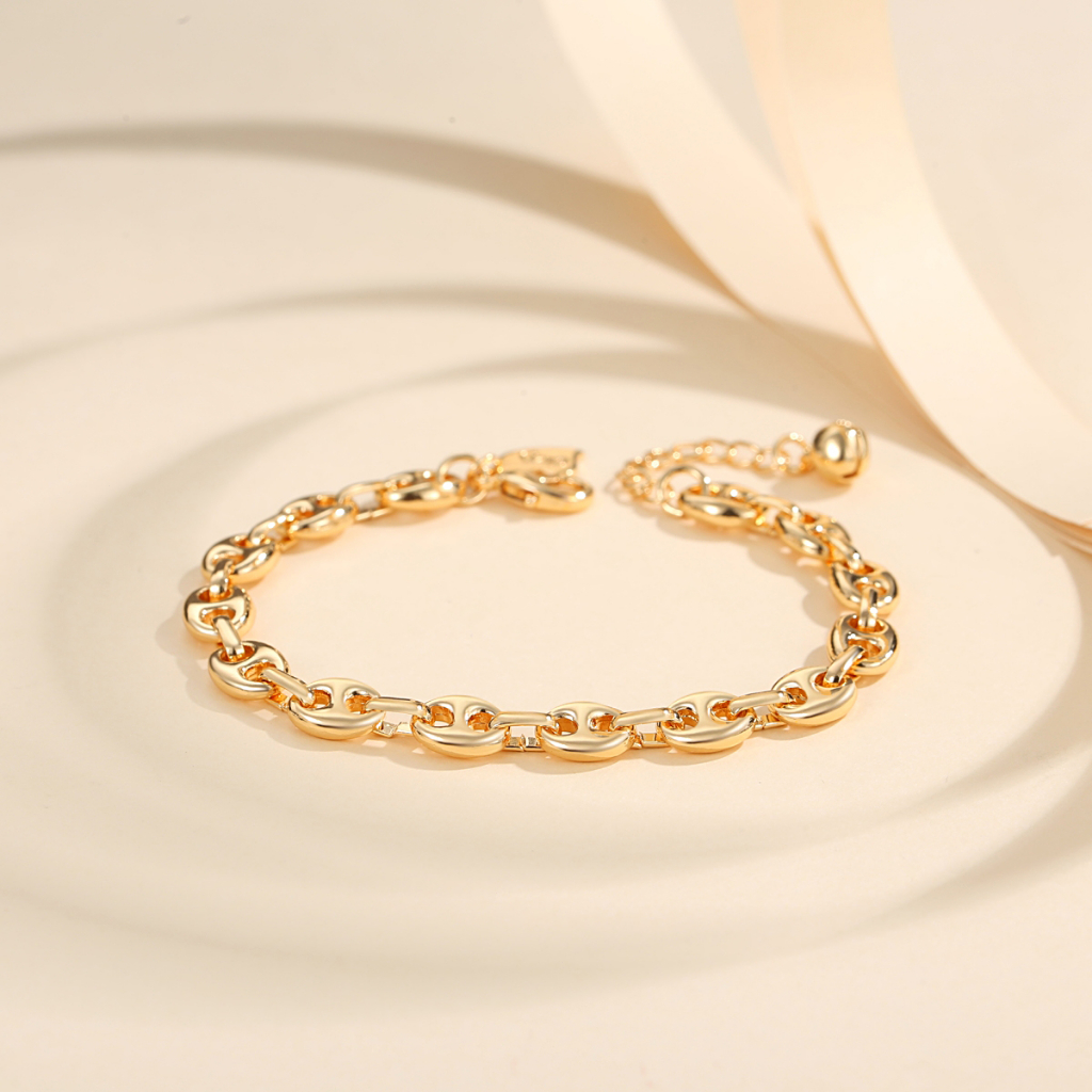 Jual Lanme Jewelry Gelang Wanita Titanium Stainless Steel Gold Gelang ...