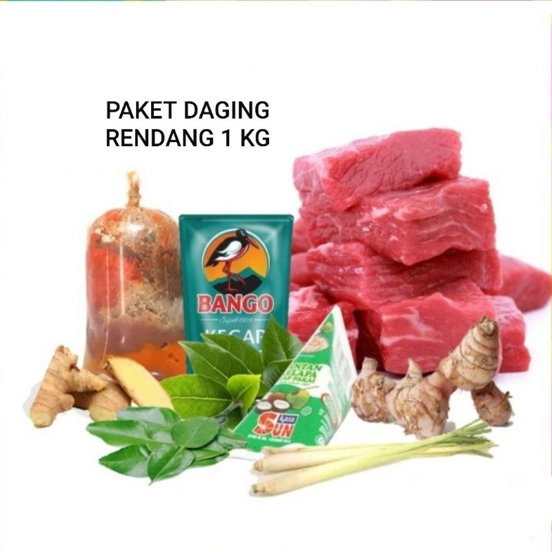 Jual PAKET DAGING SAPI RENDANG GRADE A 1 KG SEGAR NO FROZEN | Shopee ...