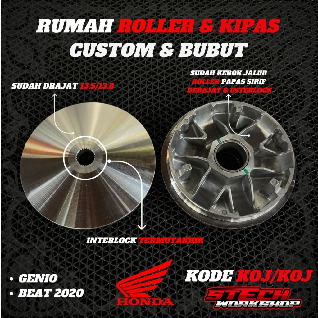 Jual PULLEY SET ALL BEAT 2020 CUSTOM RUMAH ROLLER HONDA GENIO KODE KOJ ...