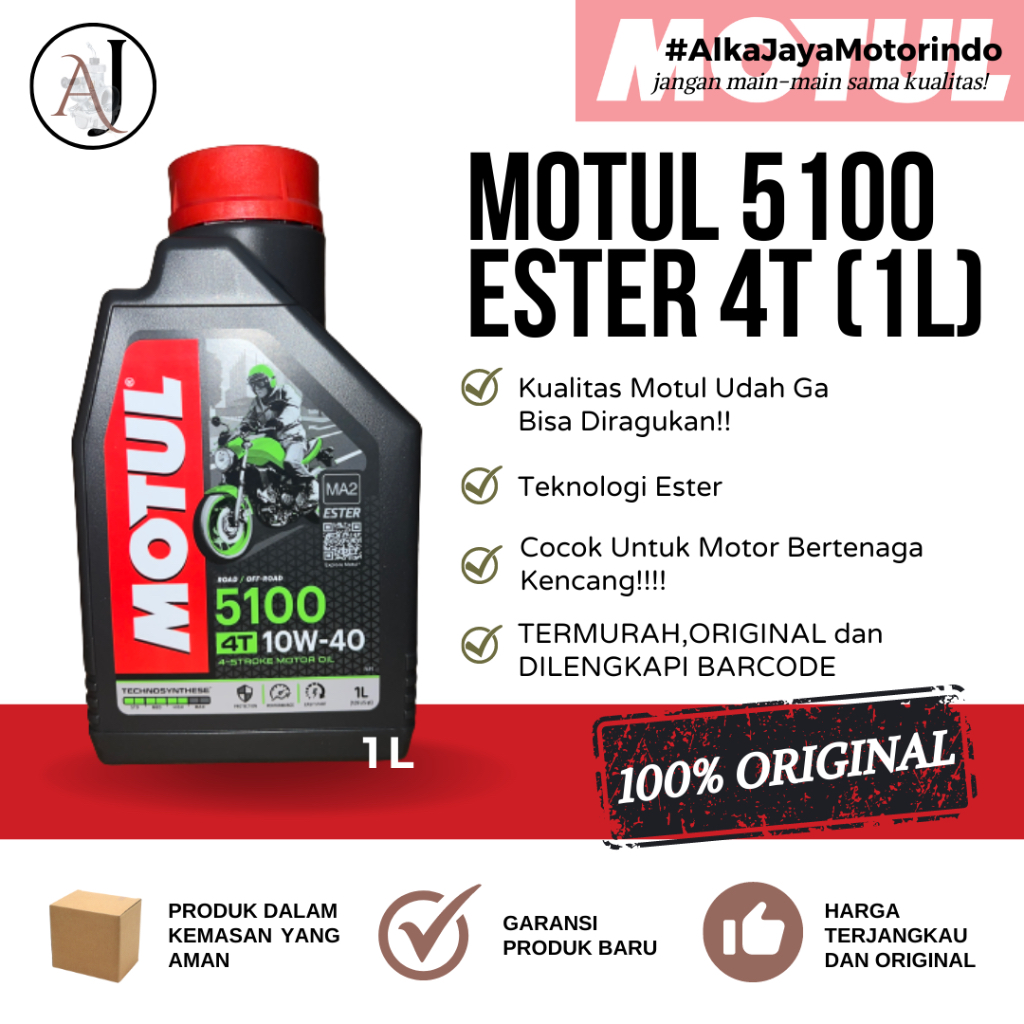 Jual MOTUL 5100 10W-40 ESTER 1L | Shopee Indonesia