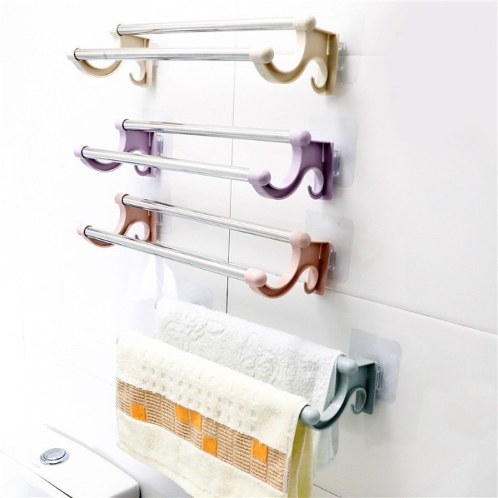Jual Gantungan Jemur Handuk Towel Hanger Hook Jemuran Tempel Dinding ...