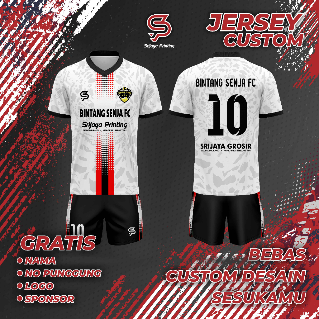 Jual BISA CUSTOM! JERSEY OLAHRAGA SETELAN LENGAN PENDEK SATUAN DAN ...