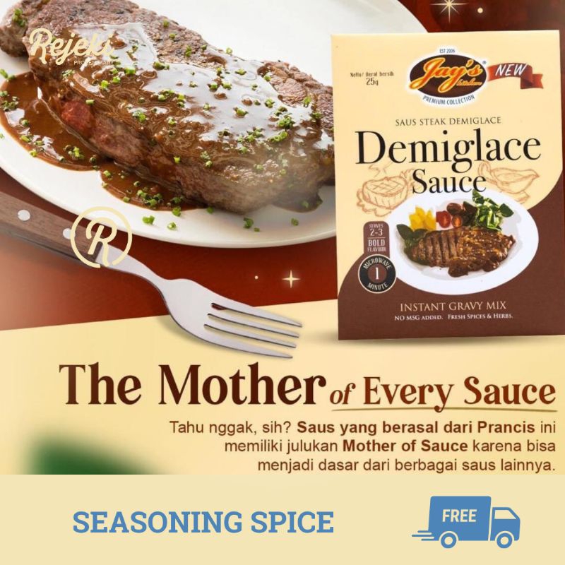 Jual Jay's Bubuk Saus Steak Demiglace & Brown Gravy & Blackpepper Sauce ...