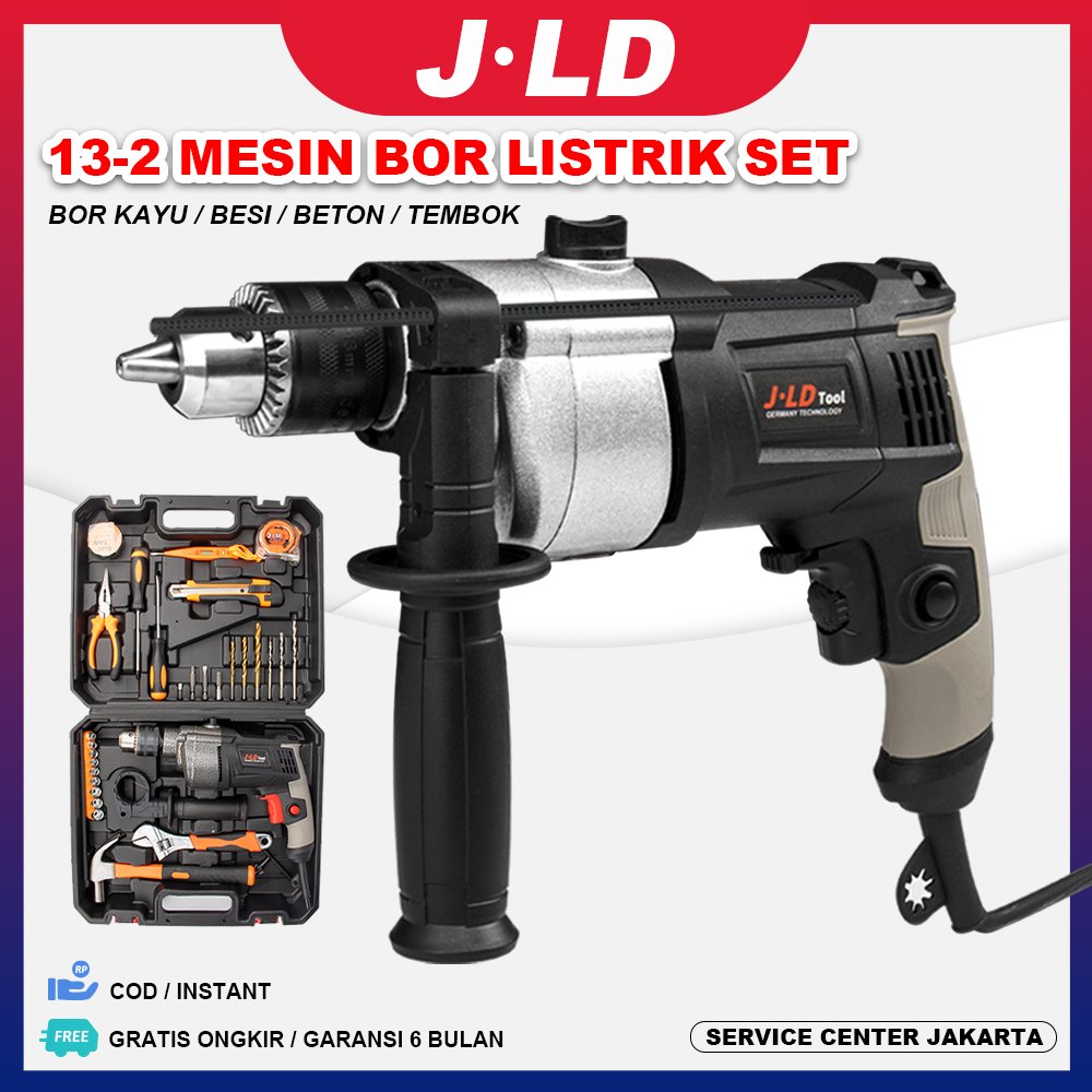 Jual JLD Mesin Bor Listrik Bolak Balik 13MM Impact Drill Listrik Mesin ...