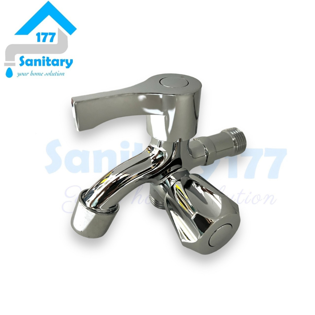 Jual Kran cabang engkol minimalis FF- keran air shower cabang 2 kran double kamar mandi bak air ...