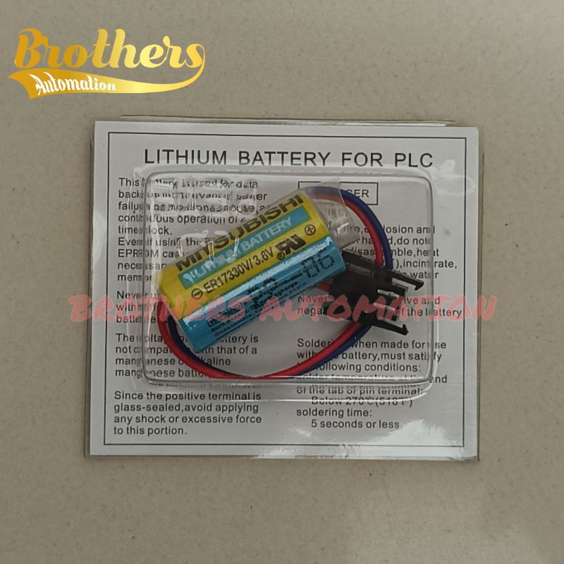 Jual Lithium Battery A6BAT MR-BAT ER17330V 3.6V Mitsubishi | Shopee ...
