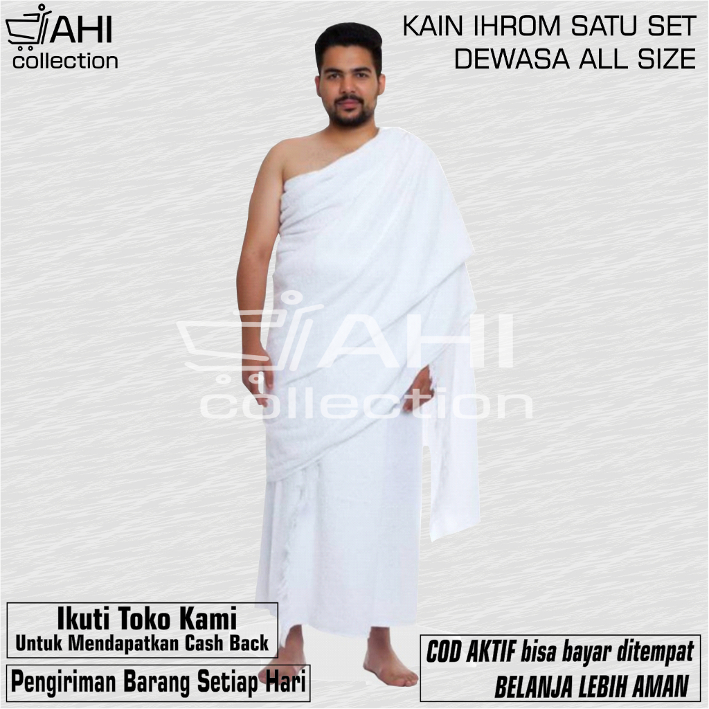 Jual IHROM DEWASA KAIN IHRAM PRIA BAHAN HANDUK IHRAM TEBAL ADEM ...