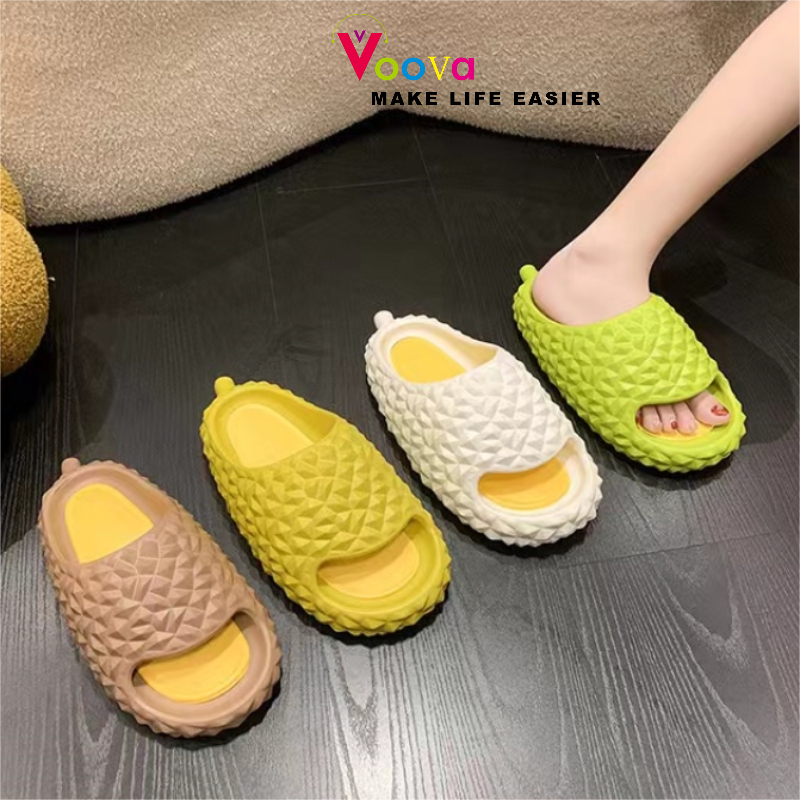 Jual VOOVA Sandal Durian / Sendal Lucu/ Sandal Slop / Sandal Couple ...