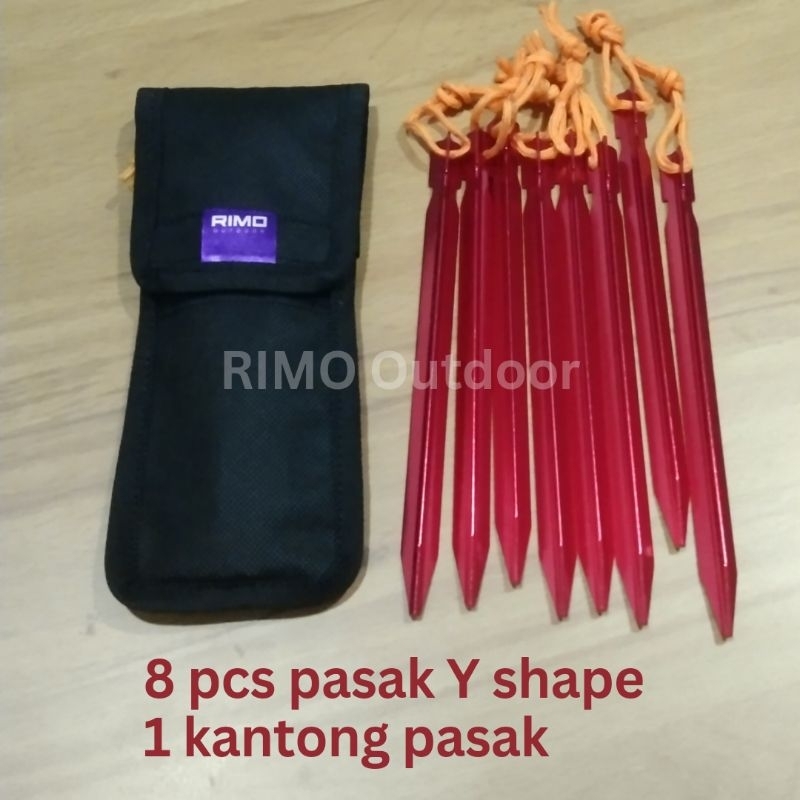 Jual Paket 8 pasak tenda alumunium alloy ultralight 18cm model Y shape ...