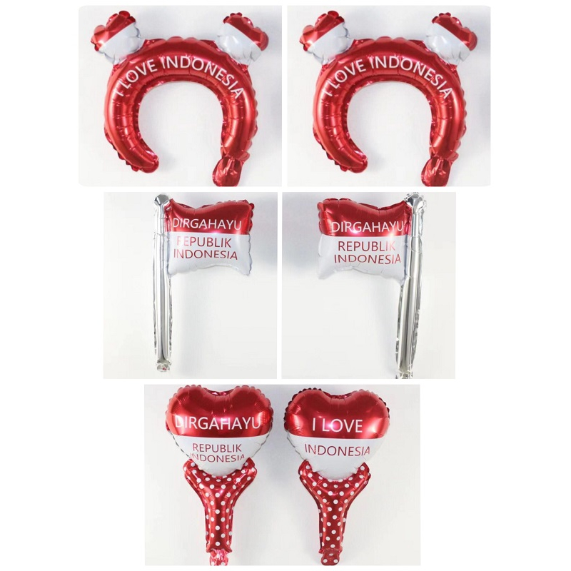Jual 1 Pack 50 Pcs Balon Bando 17 Agustus / Balon Bando / Balon Pentung ...