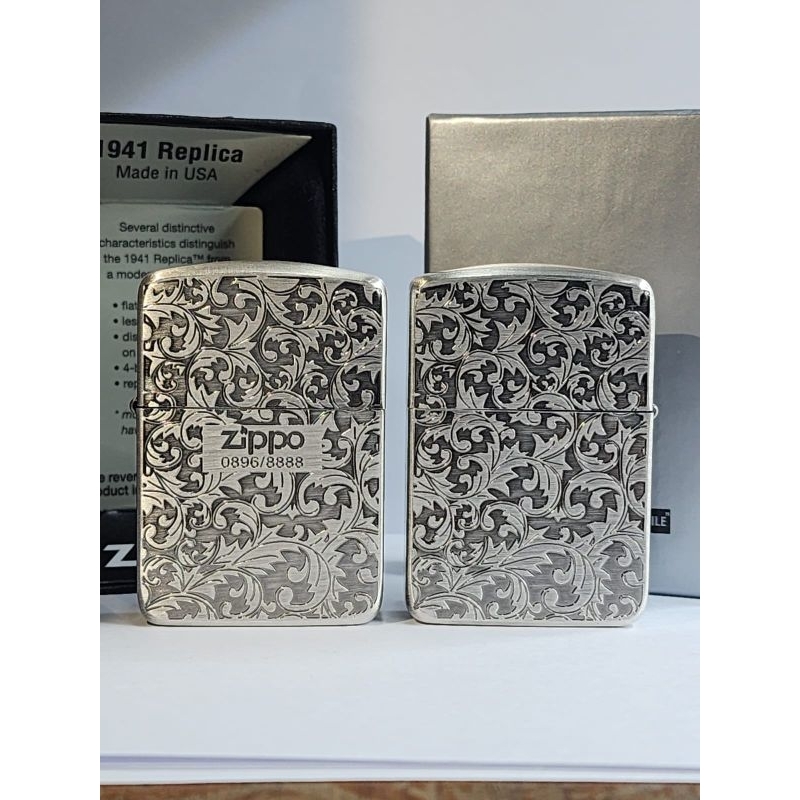 Jual Zippo Original 1941 Silver Arabesque Limited 2 sisi Japan | Shopee ...