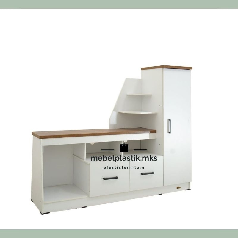 Jual Rak TV Putih athena /MArble Marmer Lemari Panel/ Meja TV Buffet ...