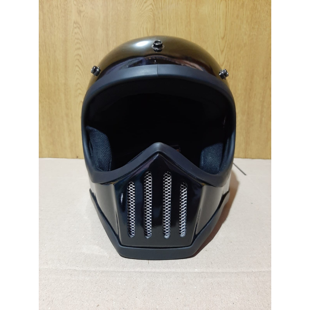 Jual Helm cakil list hitam-helm cakil retro custom bandit minimoto m30 ...
