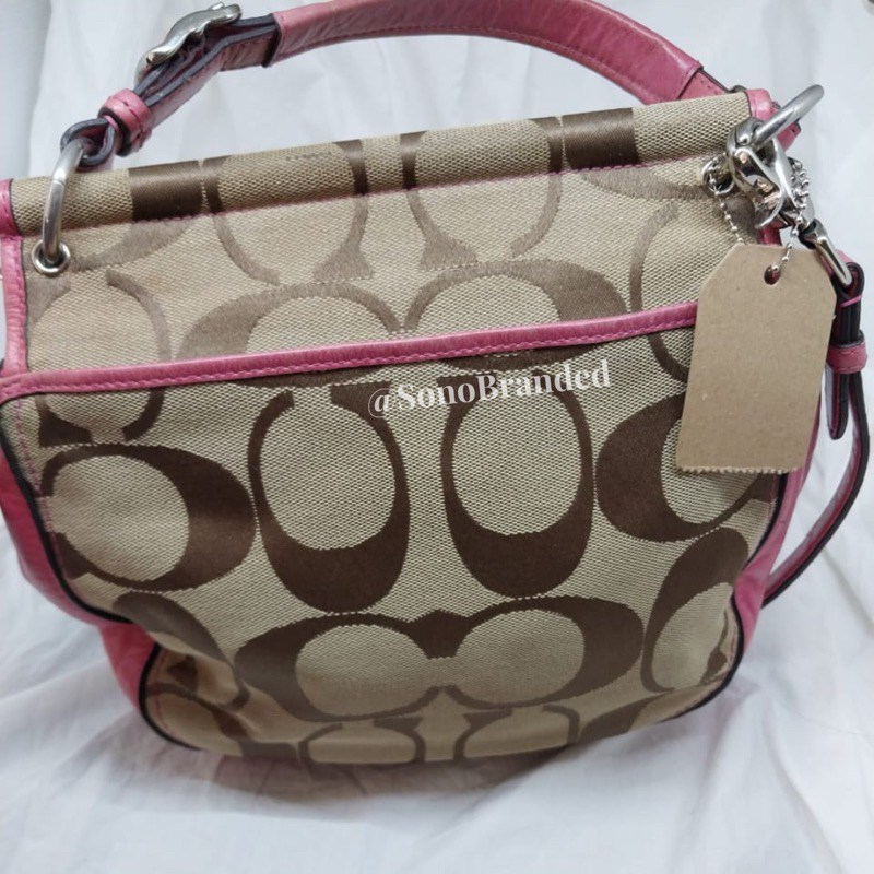 Jual Coach Poppy Signature Willis Satchel Limited Edition | Shopee ...