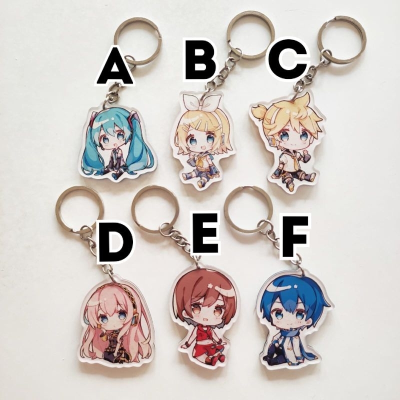 Jual Keychain Vocaloid 2 Hatsune Miku Rin Len Luka Kaito Meiko ...