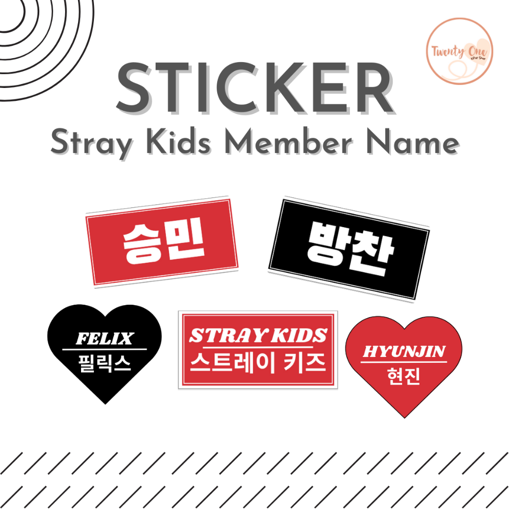 Jual Sticker Stray Kids Member Name Kpop | Shopee Indonesia