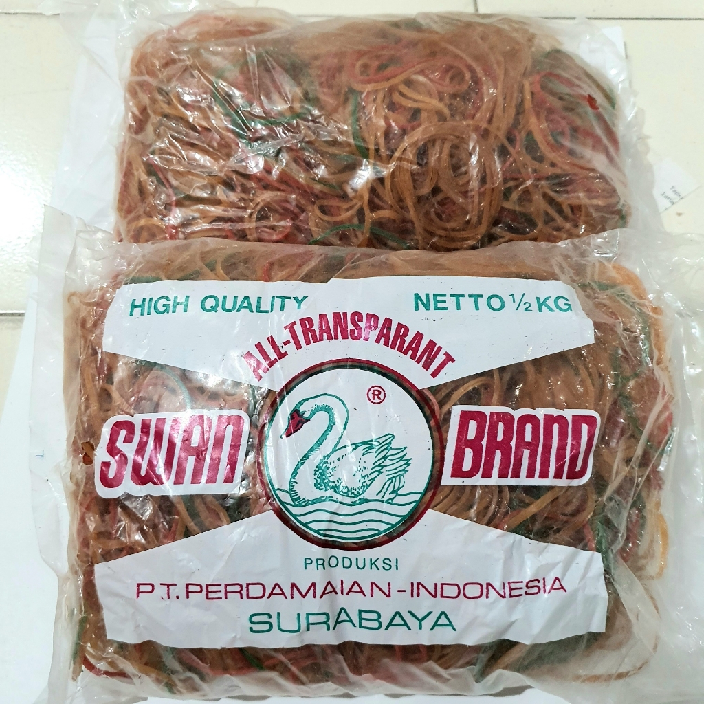 Jual Karet Gelang Pentil Cap Swan 500 gram 1/2kg Asli | Shopee Indonesia