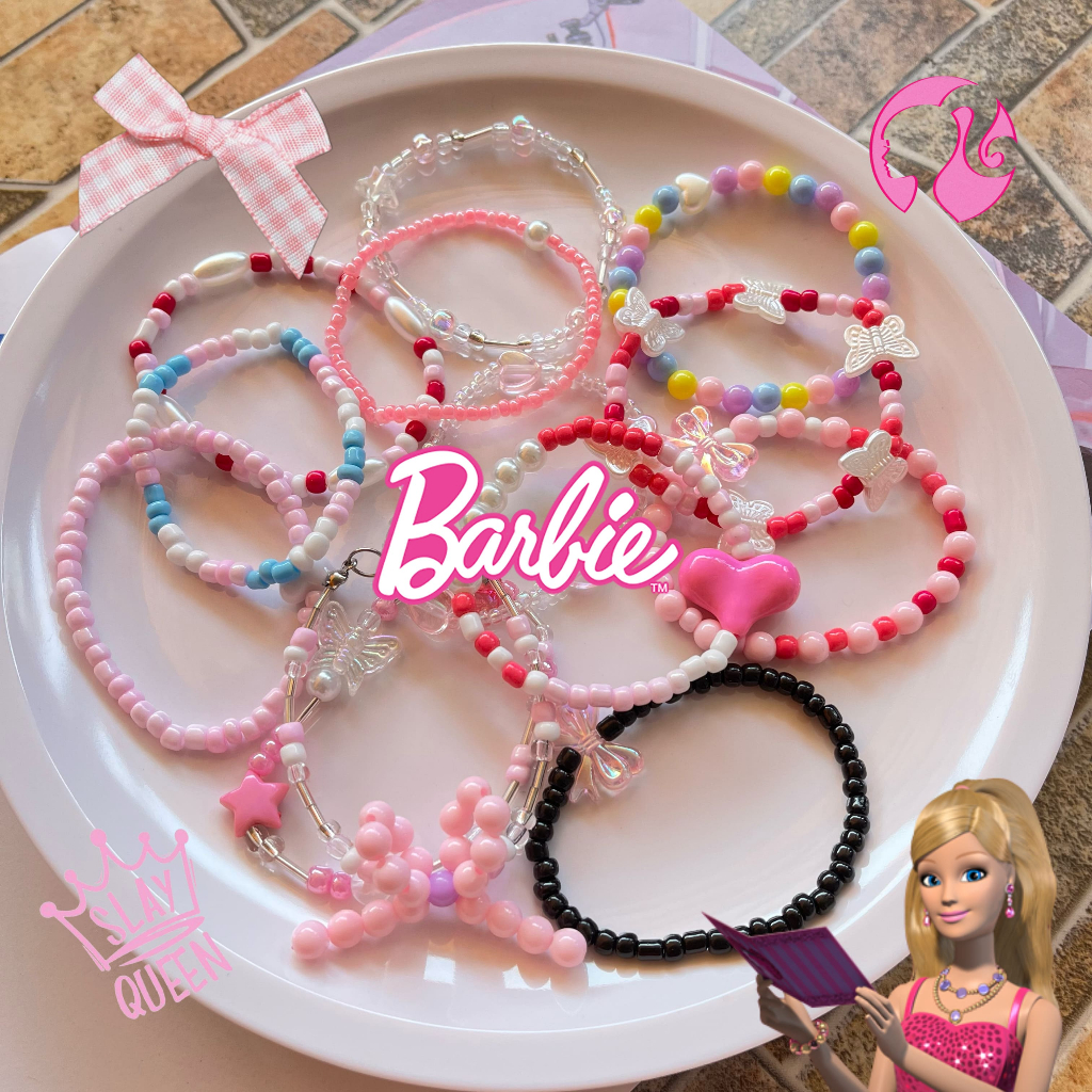 Jual [MIN 10k](1) Barbie bracelet beads/ pinky series/ by omooway ...
