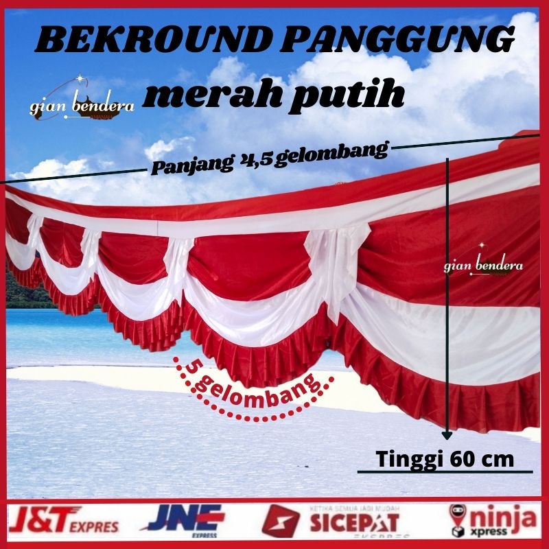 Jual BENDERA BECKGROUND PANGGUNG BENDERA INDONESIA MERAH PUTIH(COD ...