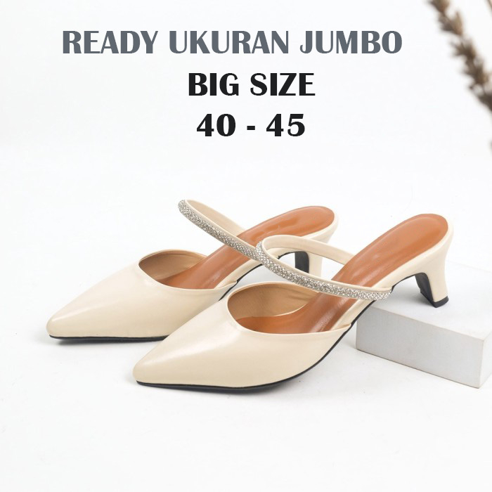 Jual Sepatu Sandal Heels Wanita |Big Size no.40-41-42-43-44-45| Heel ...