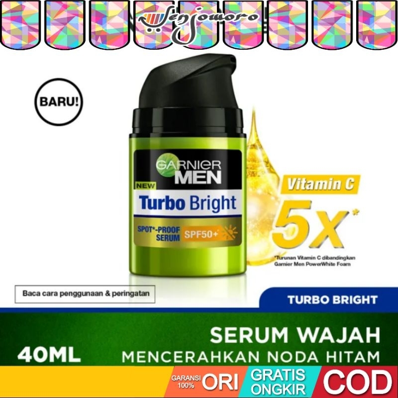 Jual GARNIER MEN Turbo Bright Spot Proof Serum SPF50+ 40 ml | Shopee Indonesia