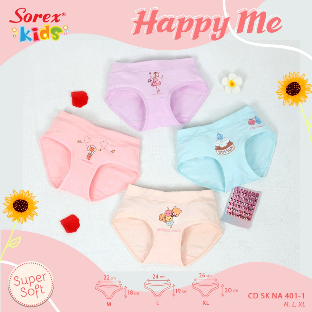 Jual CD Anak - celana dalam anak perempuan sorex kids girl seri : NA 401; NA 470; NA 452 ; NA ...