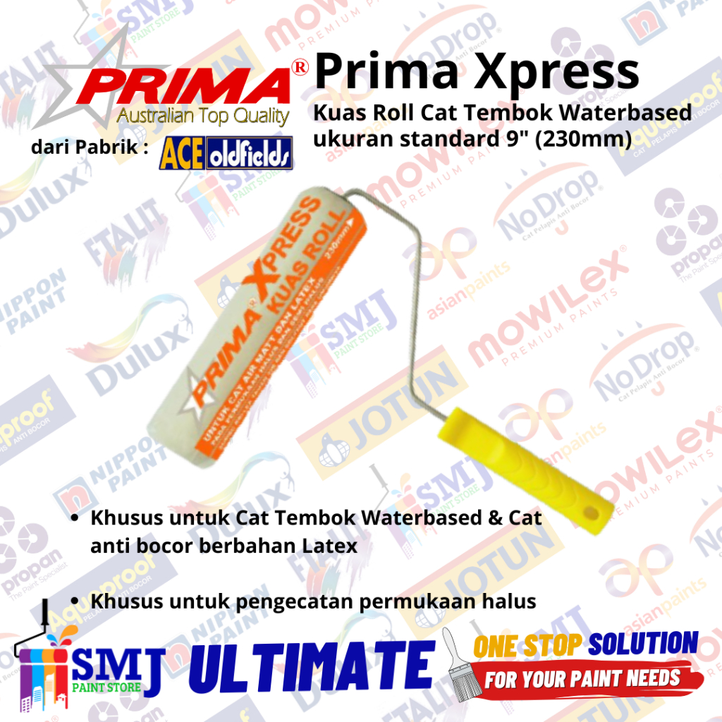 Jual Kuas Roller Cat Tembok Ekonomis PRIMA XPRESS 230 mm 9 inch ...