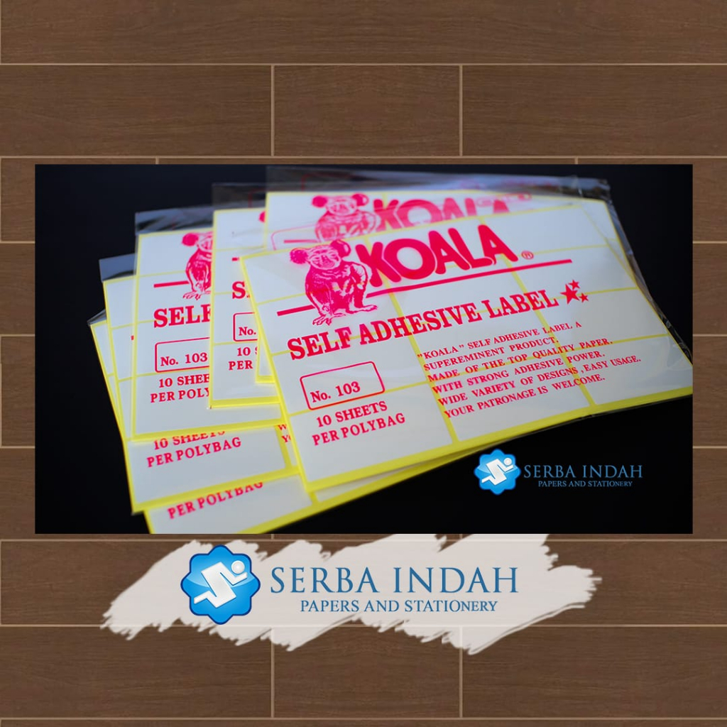 Jual LABEL STIKER KOALA 103 ISI 25 PAK LABEL UNDANGAN | Shopee Indonesia