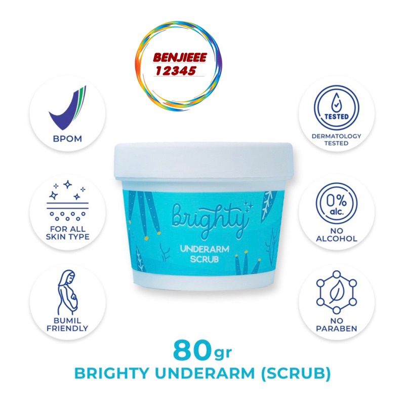Jual Brighty SCRUB pencerah ketiak BRIGHTY glowing underarm scrub Brighty | Shopee Indonesia