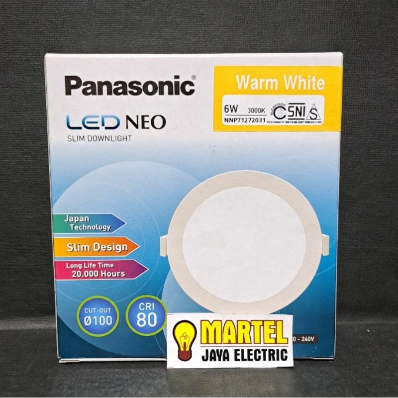 Jual Lampu downlight led panel panasonic IB bulat neo slim 6 watt | Shopee Indonesia