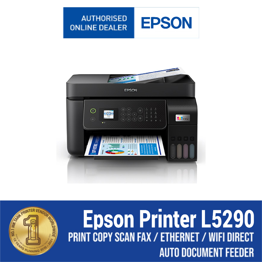Jual Printer EPSON L5290 - Print Scan Copy Fax Wifi ADF | Shopee Indonesia