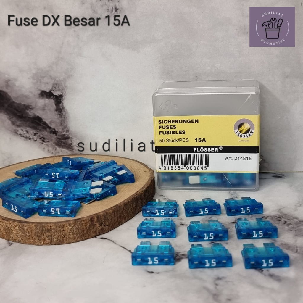 Jual FUSE DX BESAR 15A SEKRING TUSUK / TANCAP BESAR - FLOSSER GERMANY | Shopee Indonesia