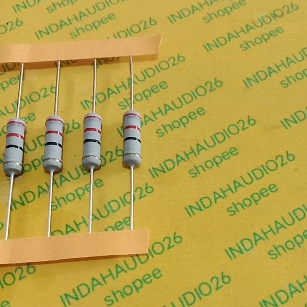 Jual taiwan 22R 2W 5 persen 22R 2 watt resistor 22ohm 2watt 22 ohm kaki tebal lemas tembaga 2 W ...
